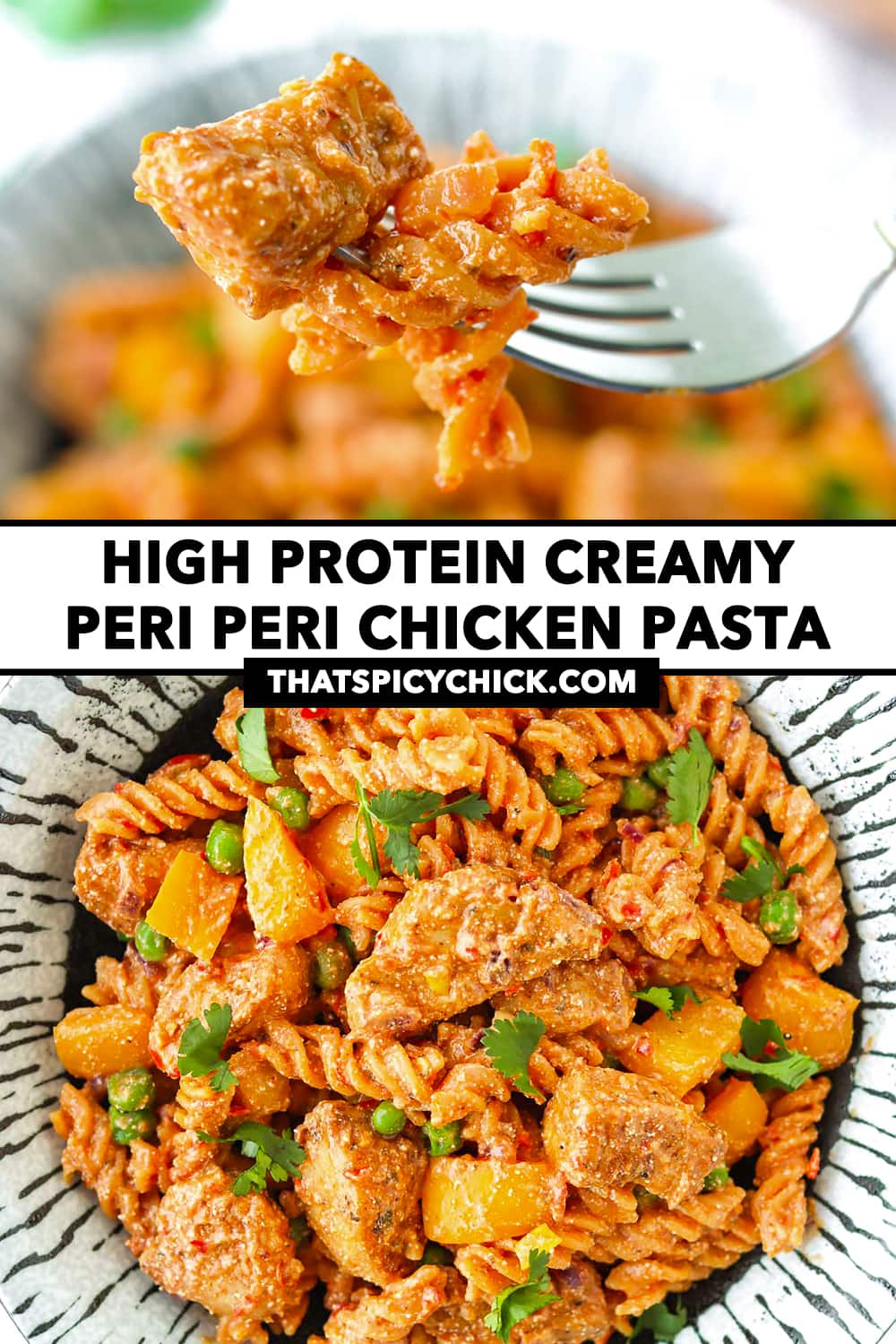 Creamy Peri Peri Chicken Pasta (High Protein!) - That Spicy Chick