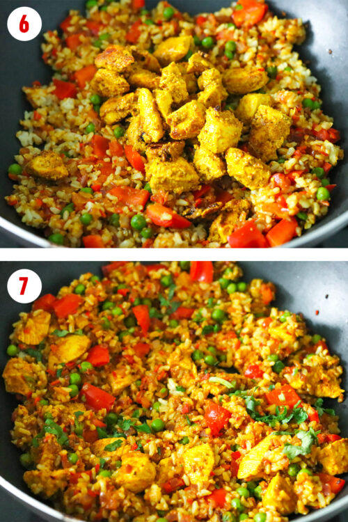 Chicken Tikka Fried Rice - That Spicy Chick