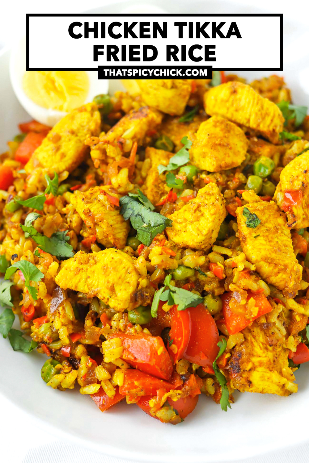 Chicken Tikka Fried Rice - That Spicy Chick