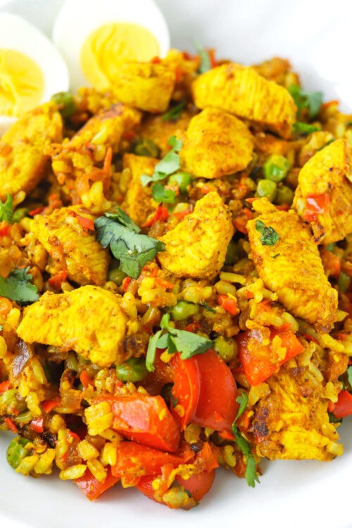 Chicken Tikka Fried Rice - That Spicy Chick