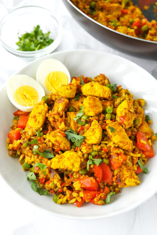 Chicken Tikka Fried Rice - That Spicy Chick