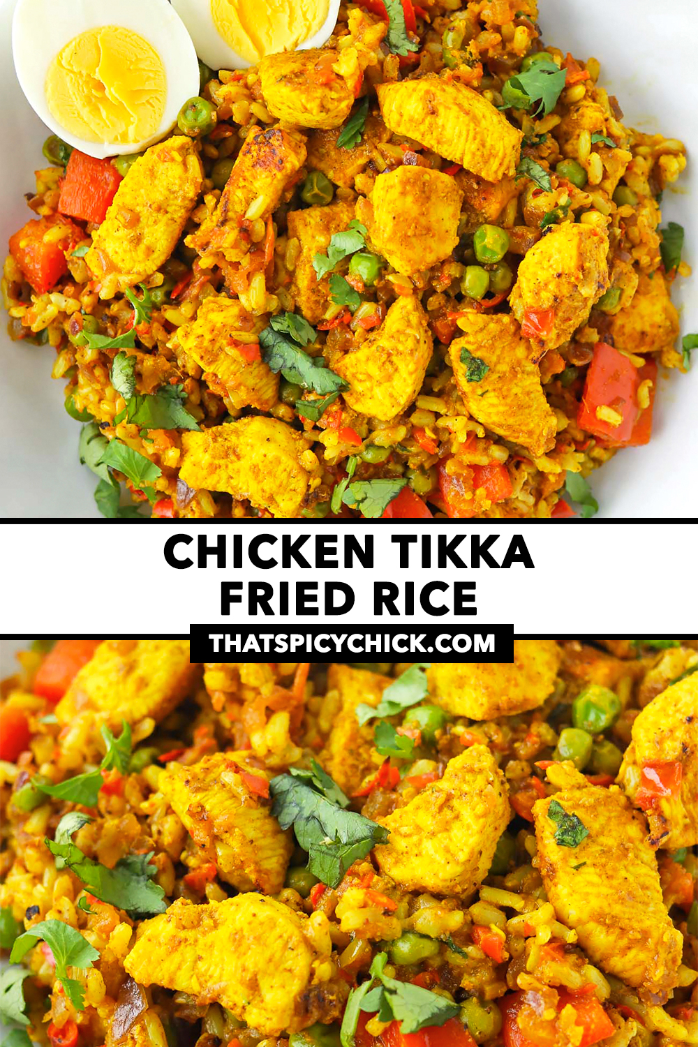 Chicken Tikka Fried Rice - That Spicy Chick