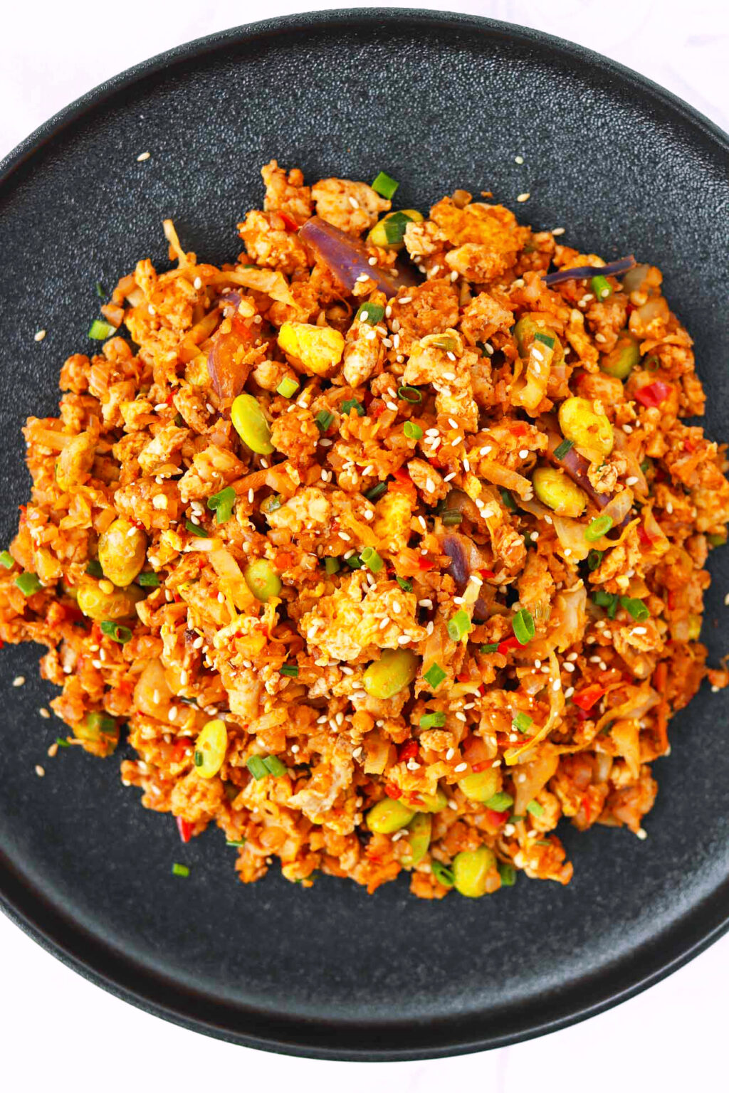Korean Cauliflower Fried Rice - That Spicy Chick