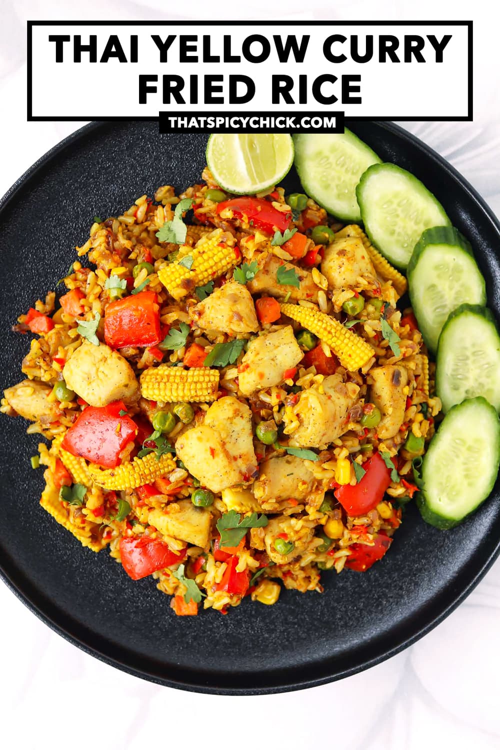 Thai Yellow Curry Fried Rice - That Spicy Chick