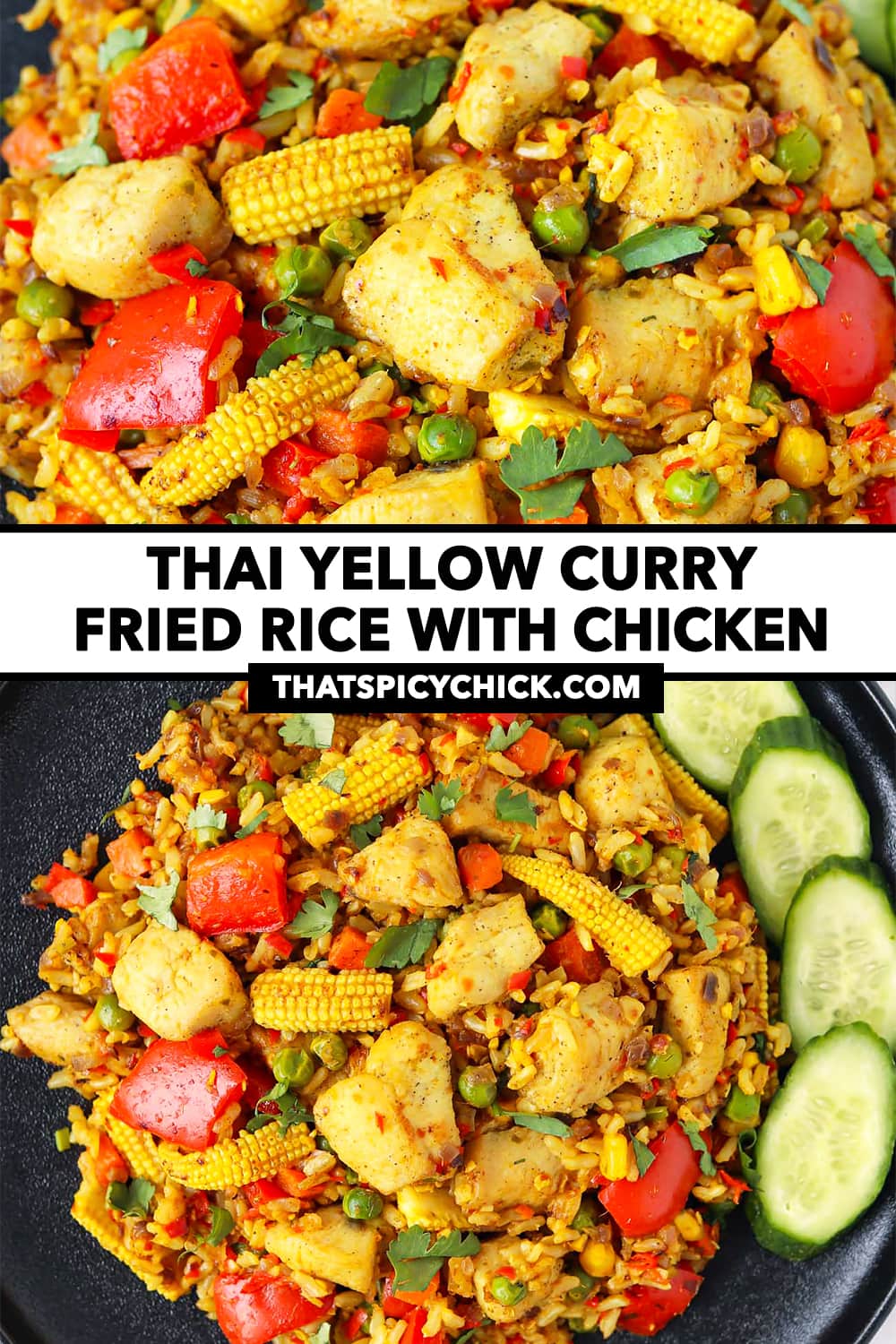 Thai Yellow Curry Fried Rice - That Spicy Chick