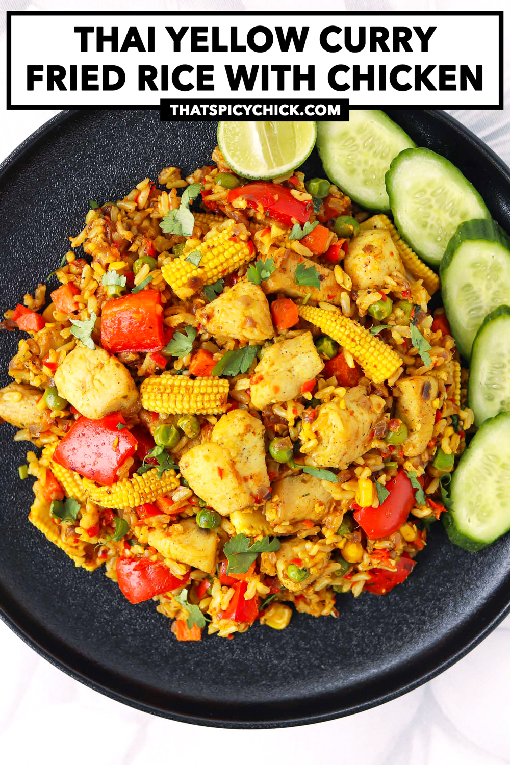 Thai Yellow Curry Fried Rice - That Spicy Chick