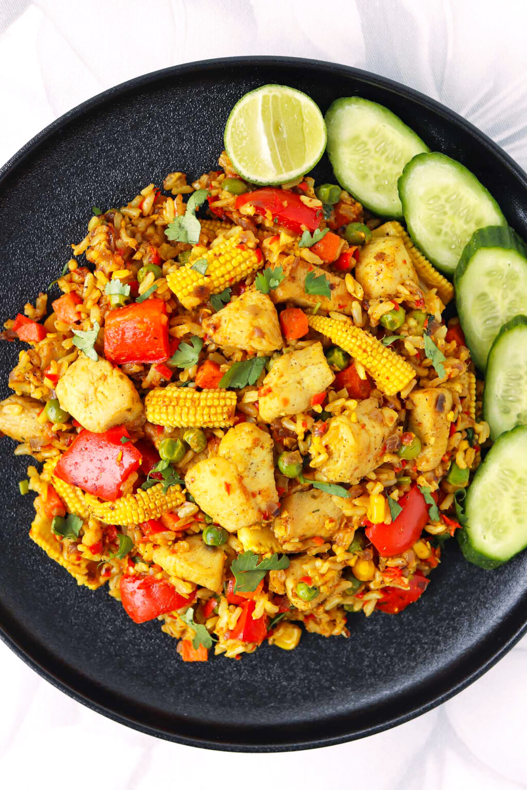 Thai Yellow Curry Fried Rice - That Spicy Chick