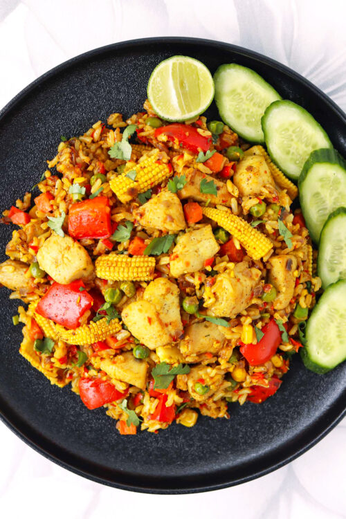 Thai Yellow Curry Fried Rice - That Spicy Chick