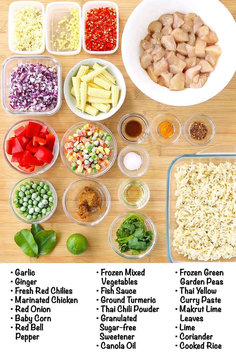 Thai Yellow Curry Fried Rice - That Spicy Chick