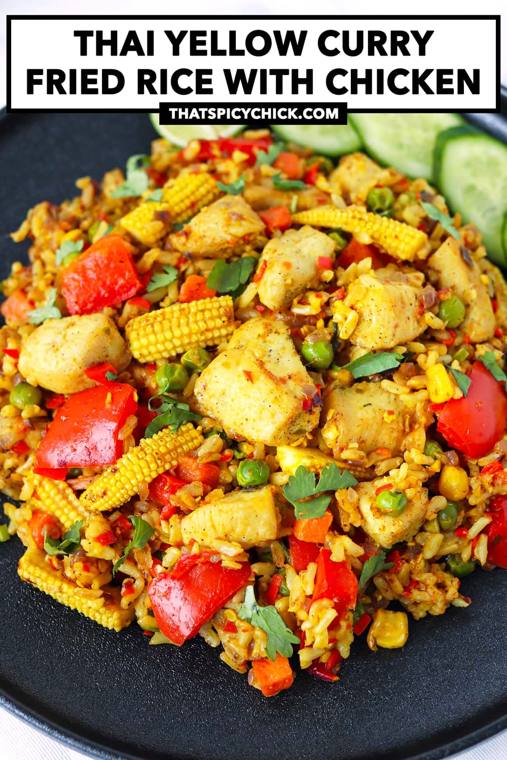 Thai Yellow Curry Fried Rice - That Spicy Chick