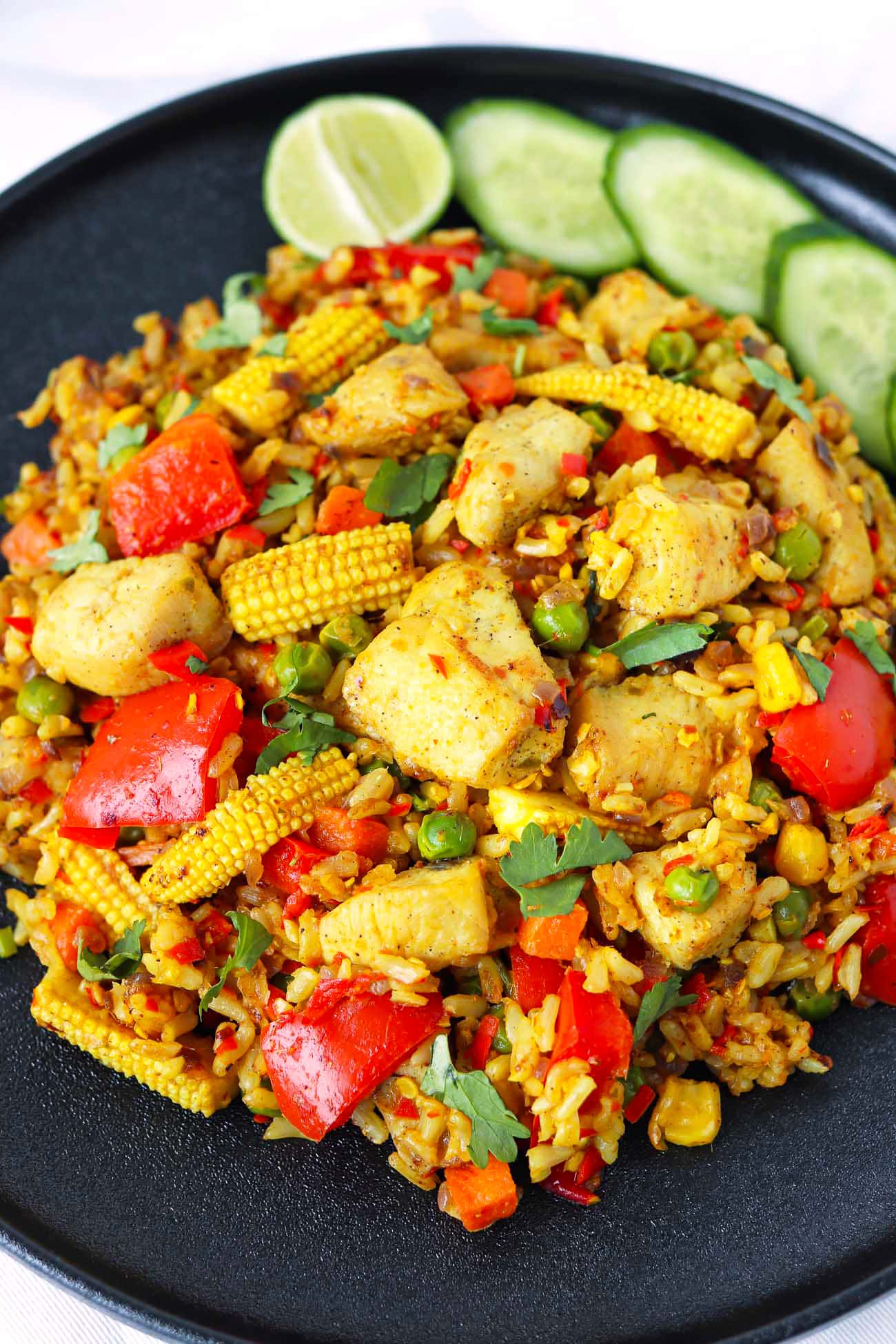Thai Yellow Curry Fried Rice - That Spicy Chick