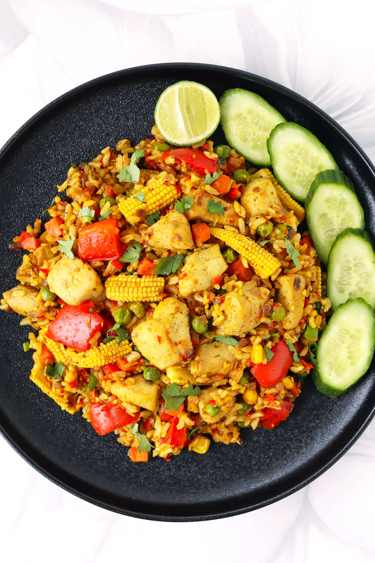 Thai Yellow Curry Fried Rice - That Spicy Chick