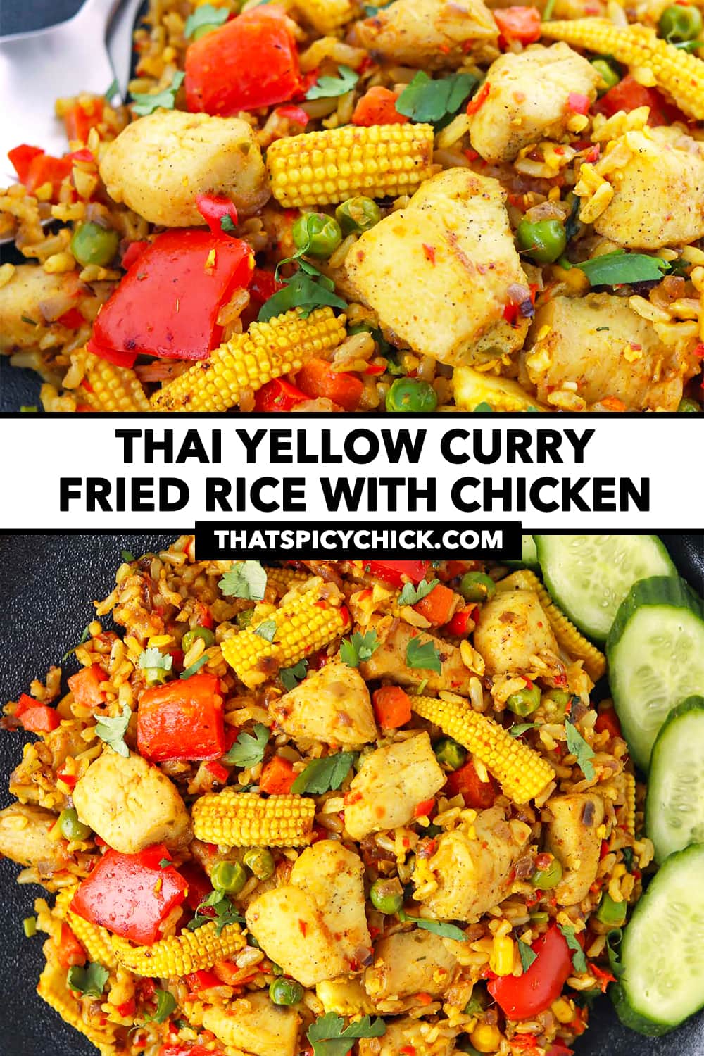 Thai Yellow Curry Fried Rice - That Spicy Chick