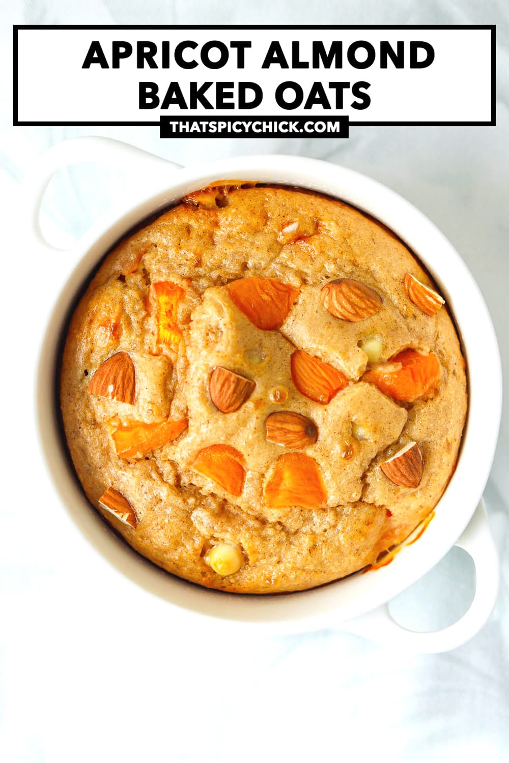 Apricot Almond Baked Oats - That Spicy Chick