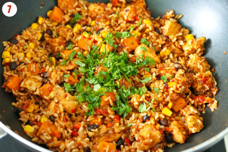 Mexican Fried Rice with Chicken - That Spicy Chick