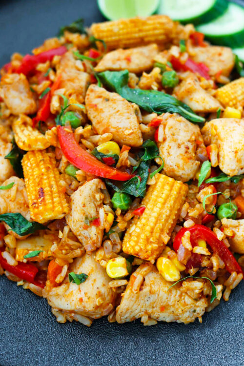 Thai Panang Curry Fried Rice - That Spicy Chick