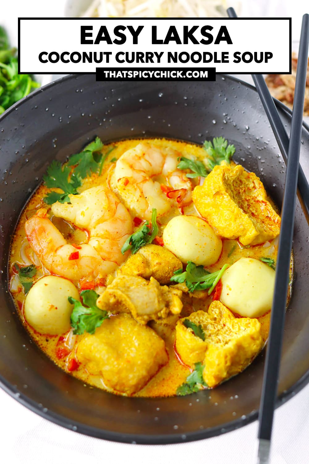 Easy Laksa Noodle Soup - That Spicy Chick