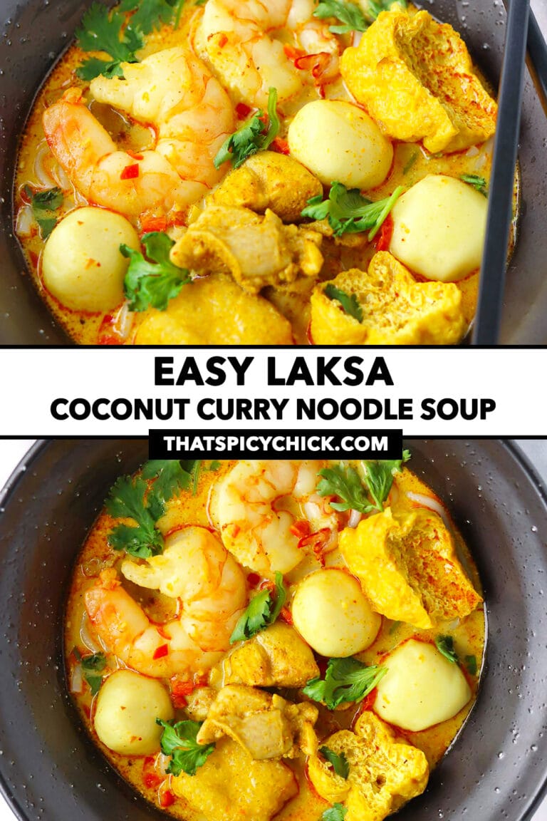 Easy Laksa Noodle Soup - That Spicy Chick