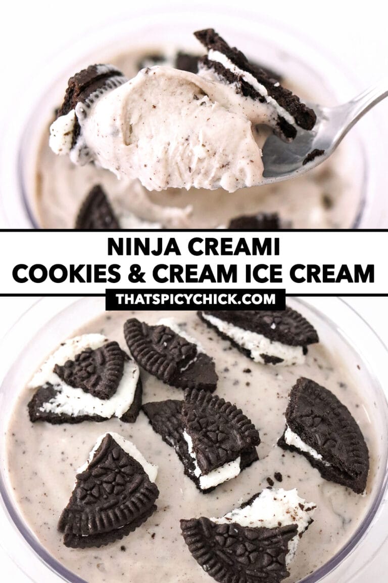 Ninja Creami Cookies and Cream Protein Ice Cream - That Spicy Chick