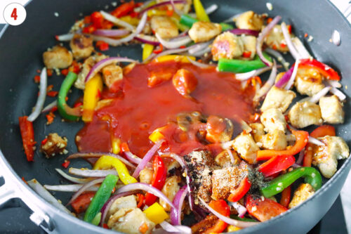 One Pot Chicken Fajita Pasta - That Spicy Chick