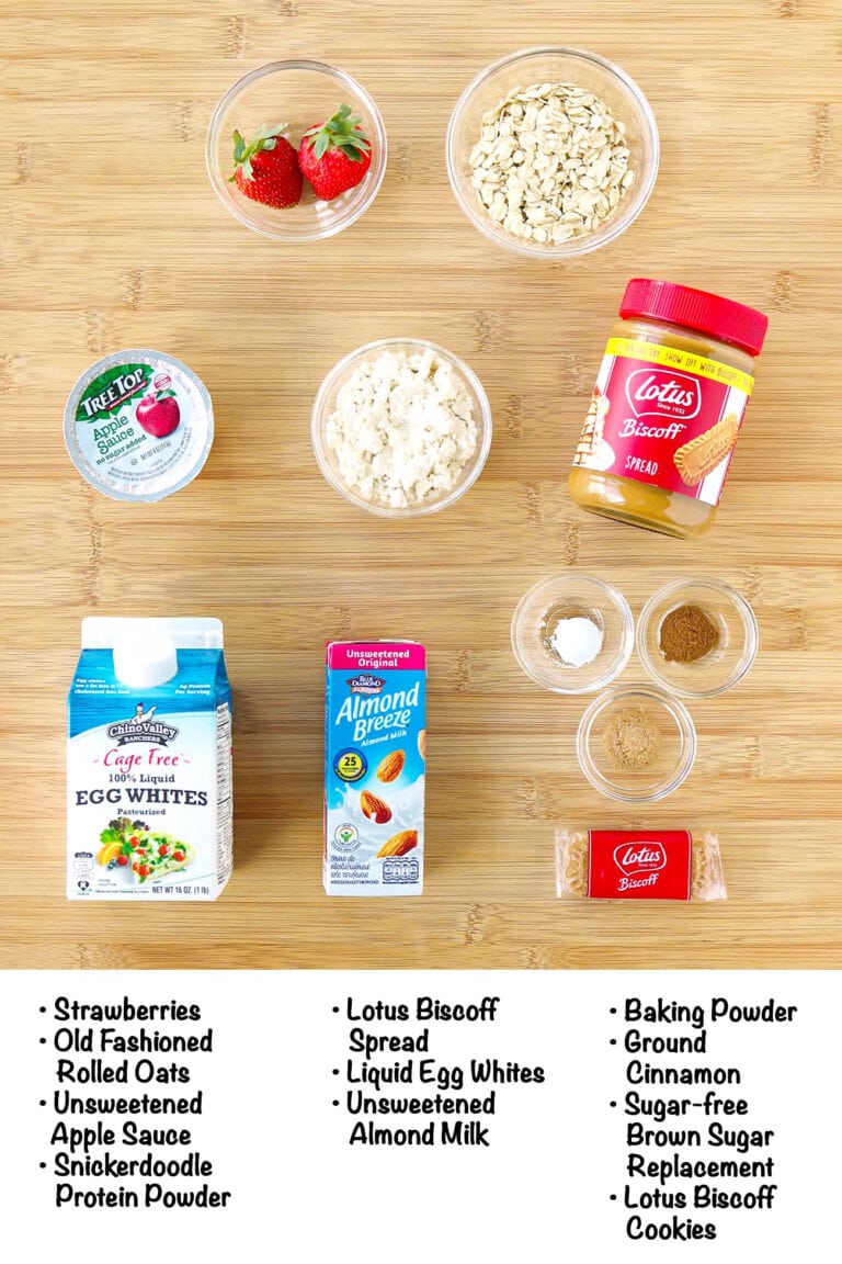 Biscoff Baked Oats with Strawberries - That Spicy Chick