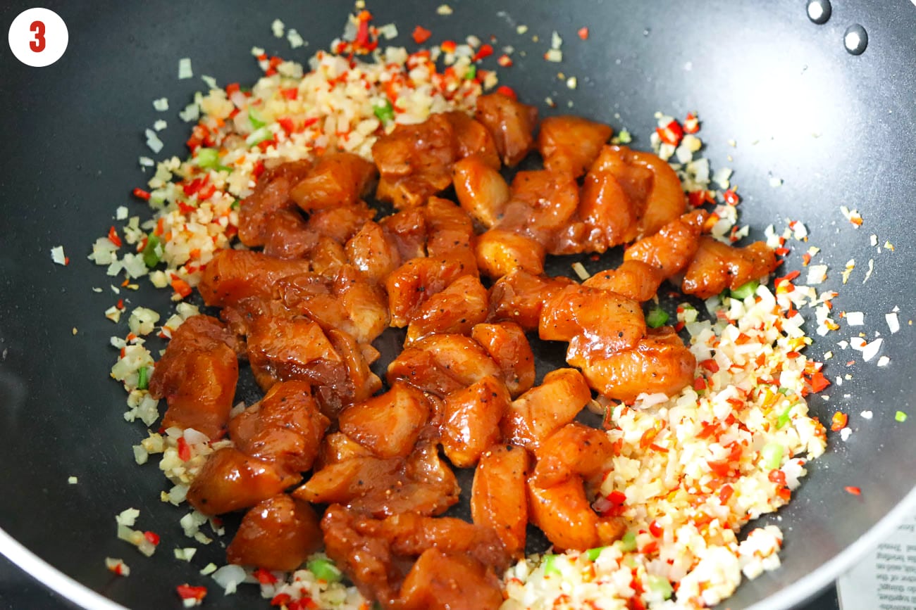 Kimchi Fried Rice with Chicken - That Spicy Chick