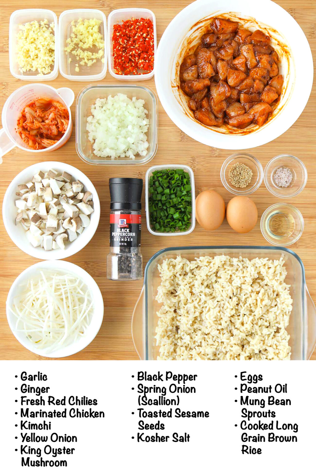 Kimchi Fried Rice with Chicken - That Spicy Chick