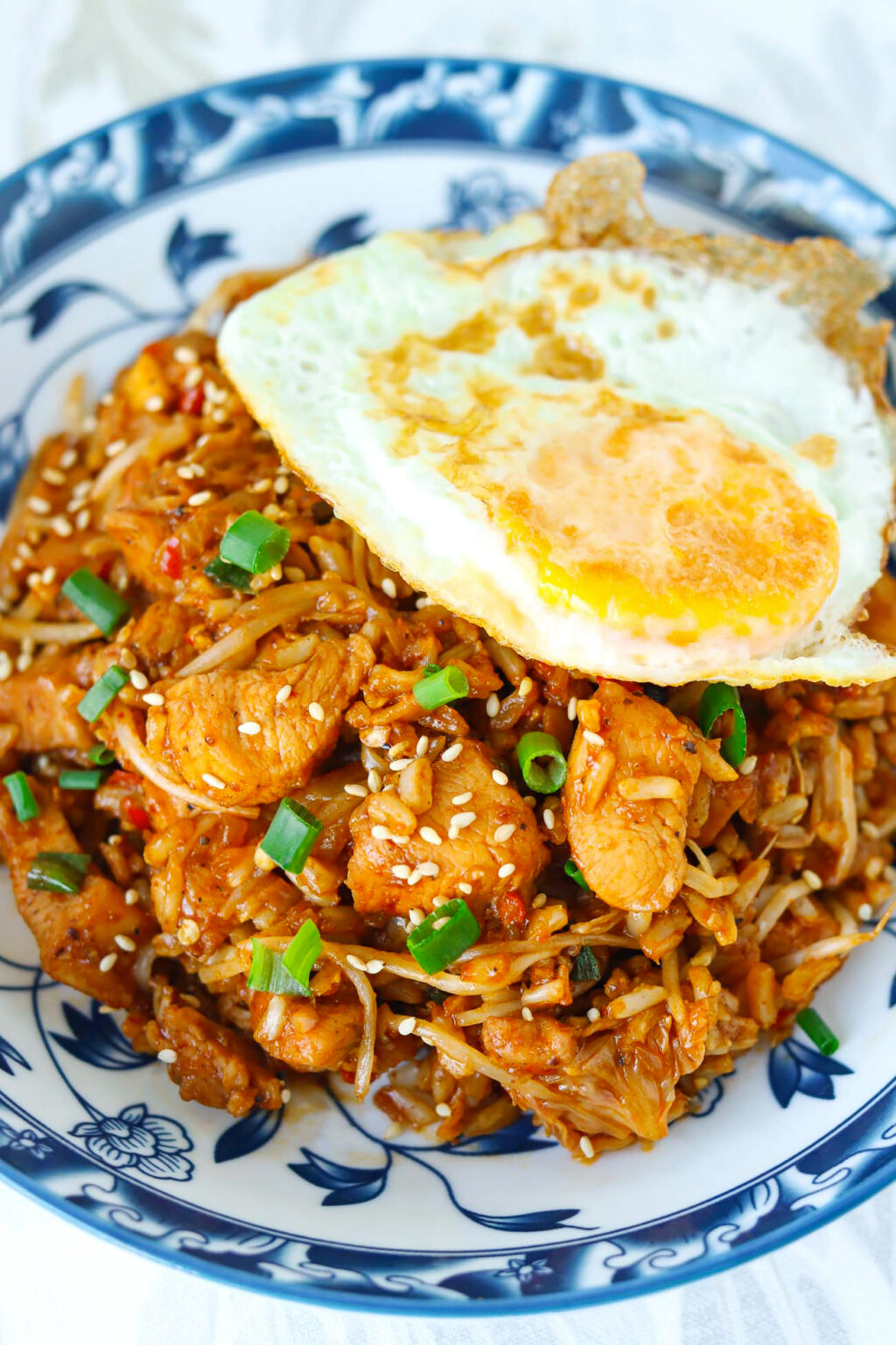 Kimchi Fried Rice with Chicken - That Spicy Chick