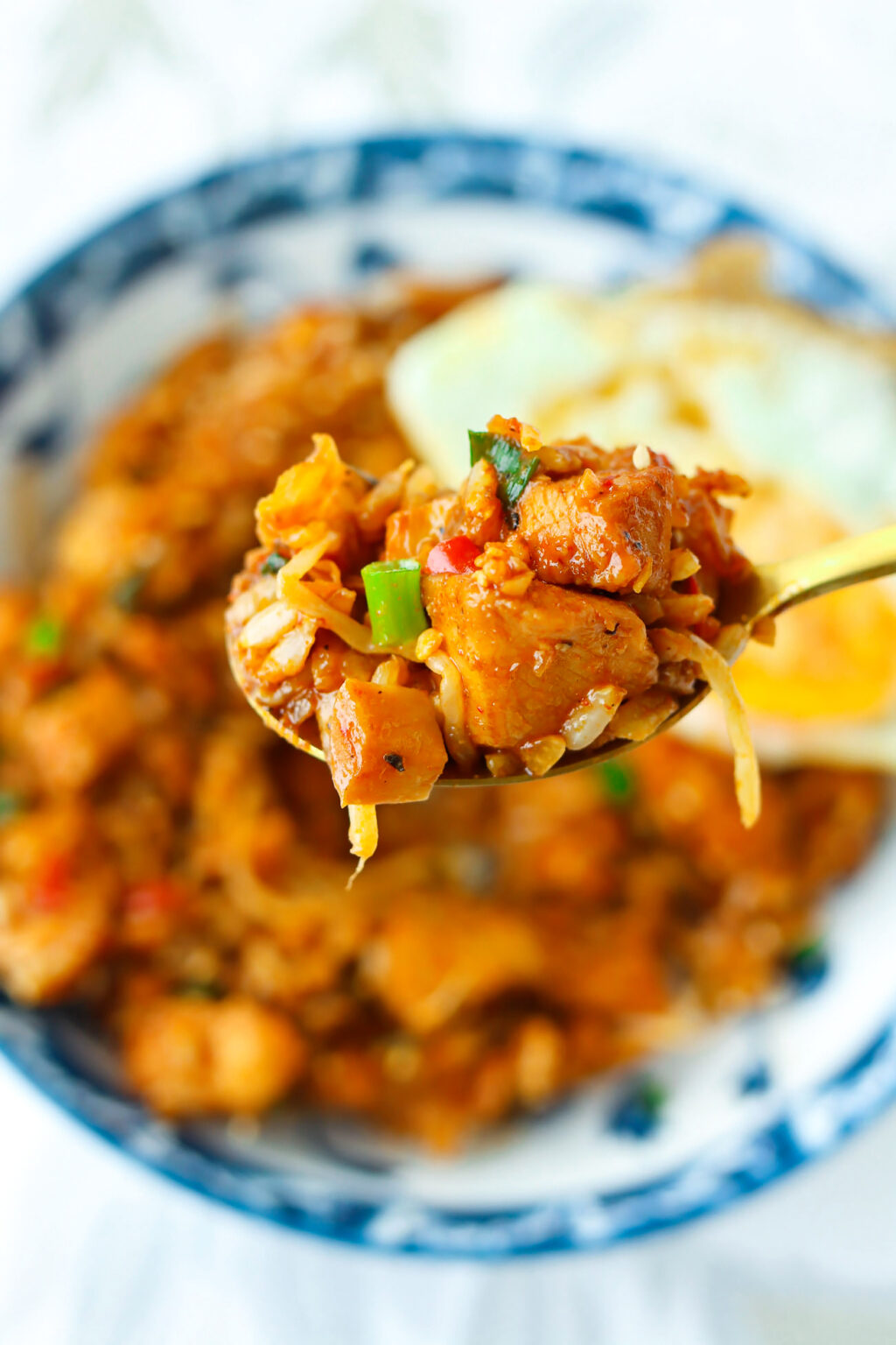 Kimchi Fried Rice with Chicken - That Spicy Chick