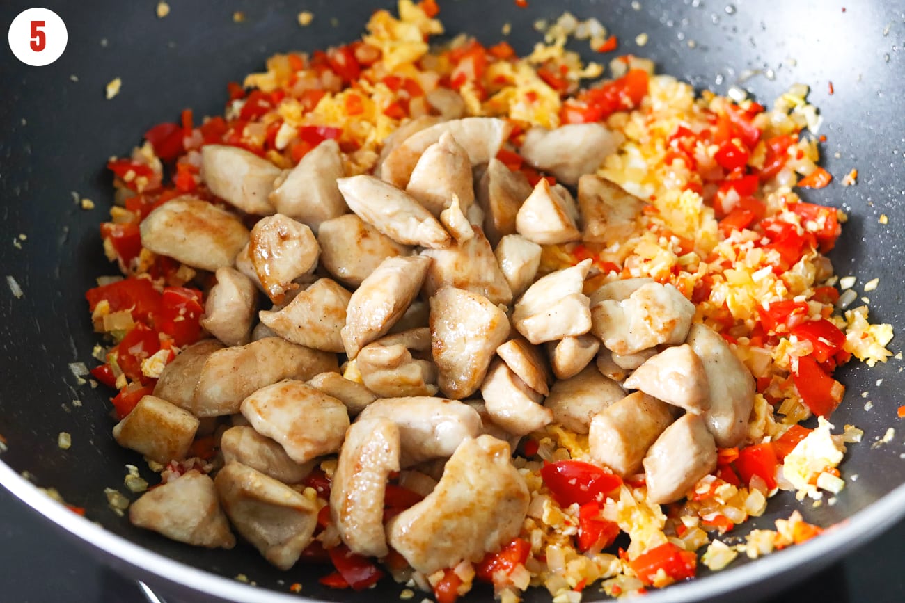 Sambal Fried Rice with Chicken - That Spicy Chick