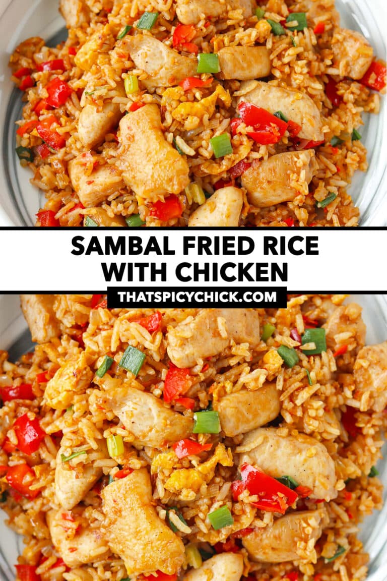 Sambal Fried Rice with Chicken - That Spicy Chick
