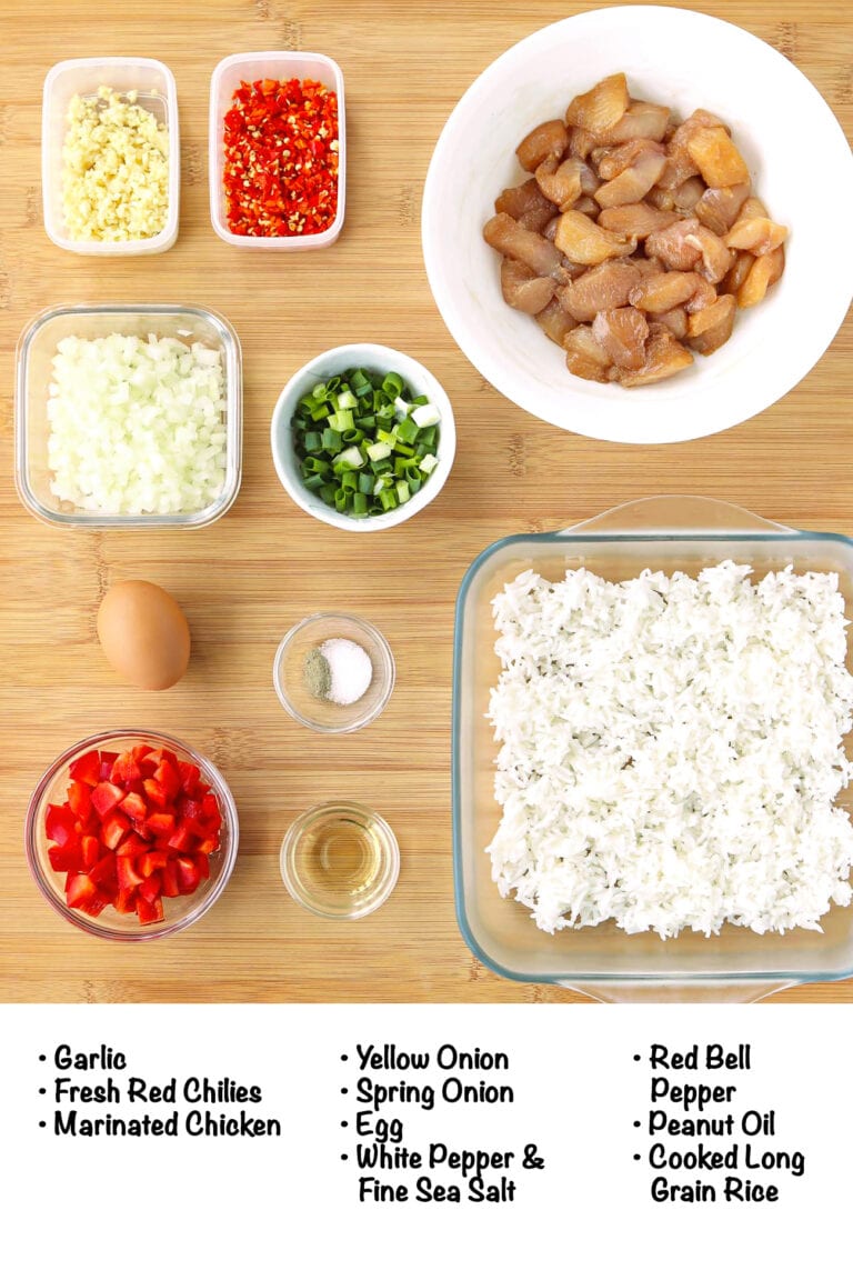 Sambal Fried Rice with Chicken - That Spicy Chick