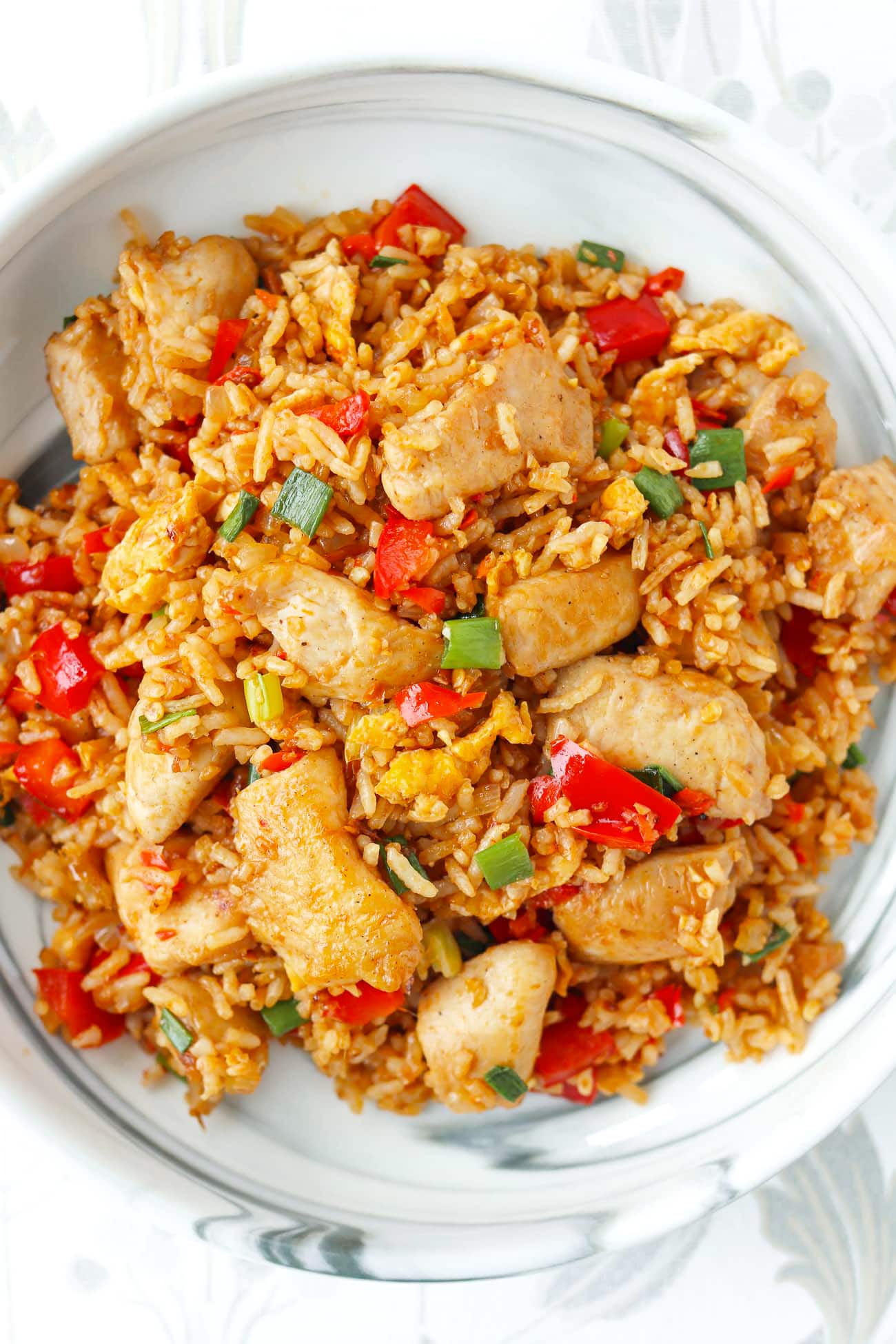 Sambal Fried Rice with Chicken - That Spicy Chick