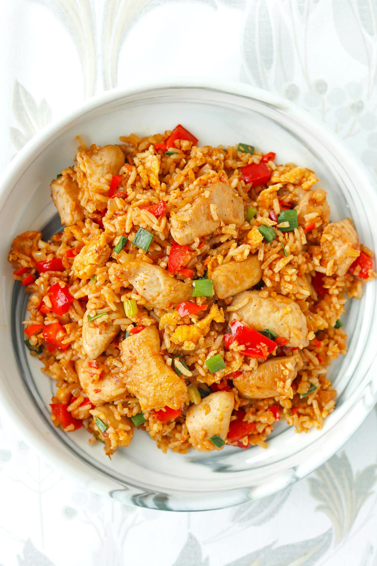 Sambal Fried Rice with Chicken - That Spicy Chick