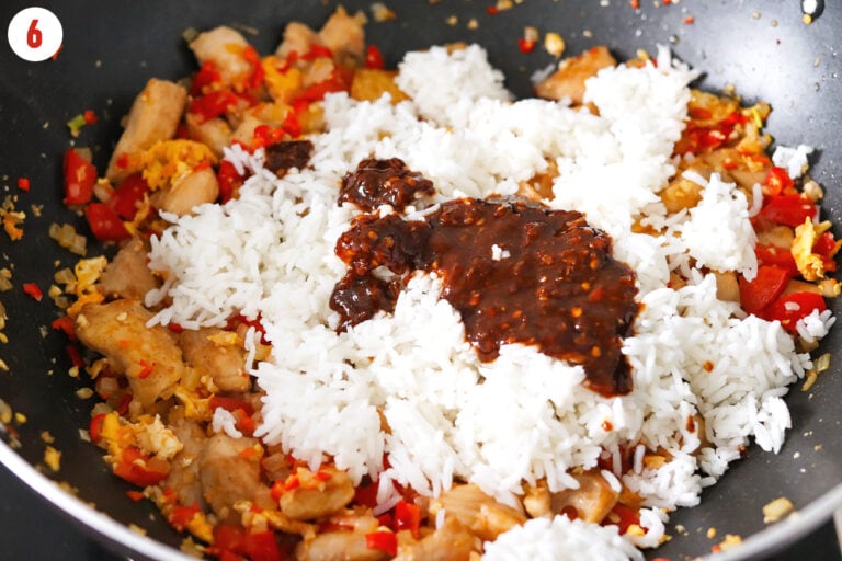 Sambal Fried Rice with Chicken - That Spicy Chick