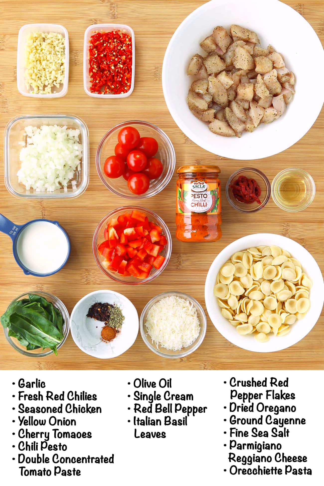 Fiery Chili Pesto Pasta with Chicken - That Spicy Chick