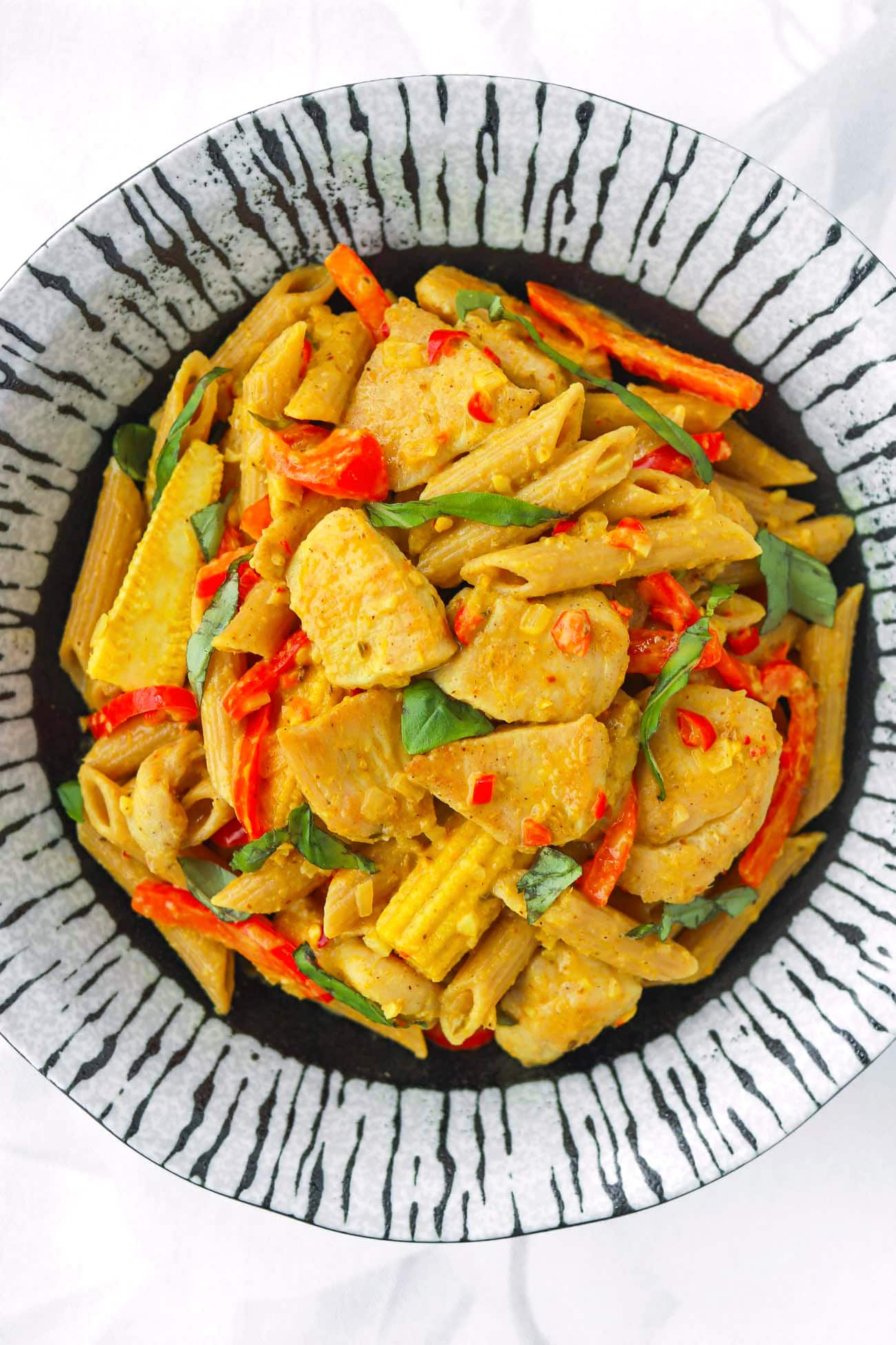Creamy Chicken Curry Pasta with Thai Curry Paste - That Spicy Chick