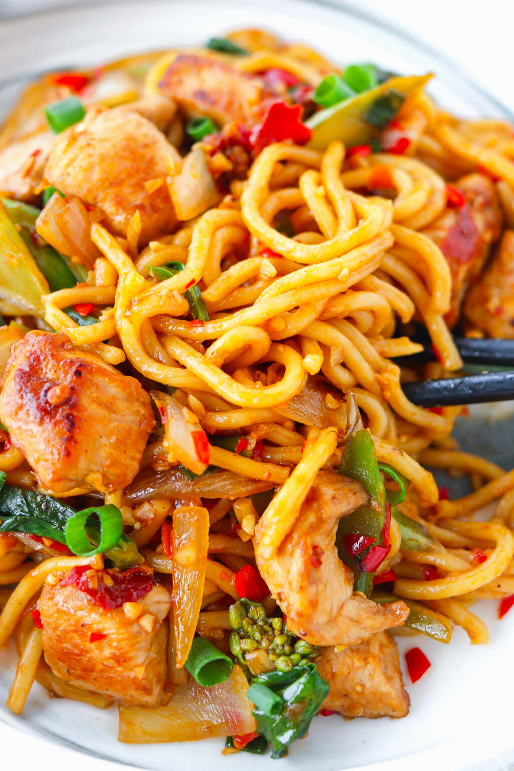 Hoisin Chicken Noodles - That Spicy Chick
