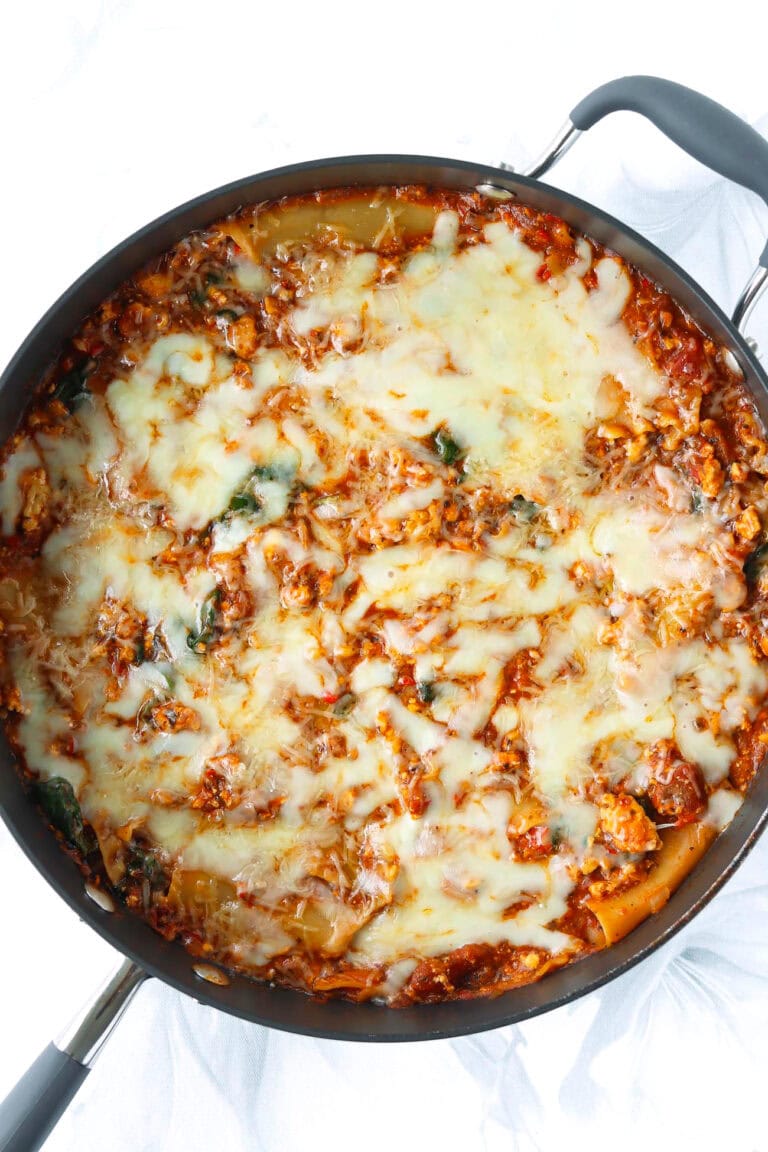 Easy Skillet Lasagna with Cottage Cheese (40 Minute Recipe!) - That ...