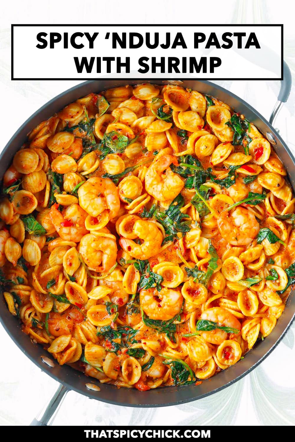 Spicy Nduja Pasta with Shrimp (Pasta con 'Nduja) - That Spicy Chick