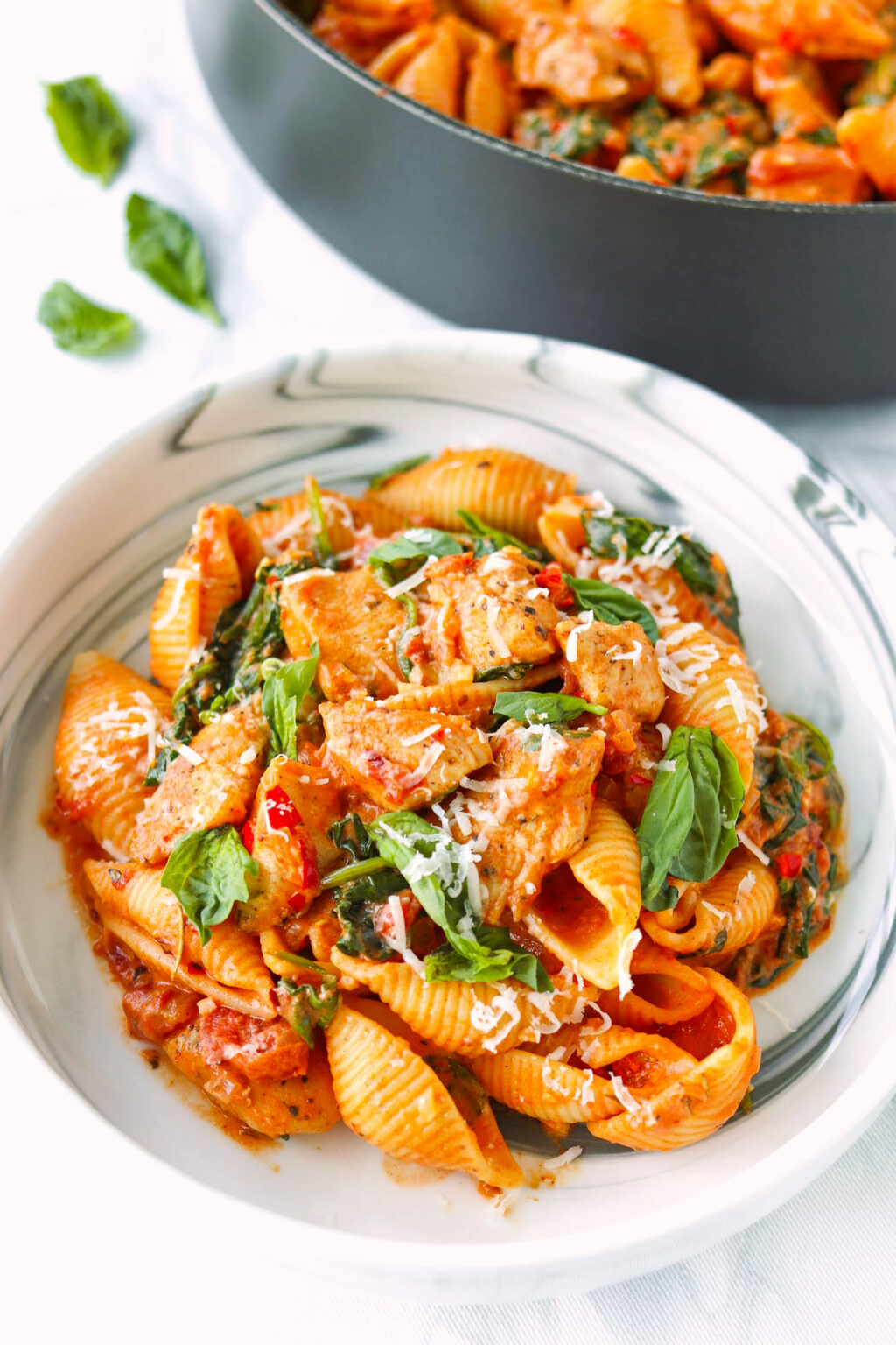 Creamy Spicy Chicken Pasta with Spinach (No heavy cream!) - That Spicy ...