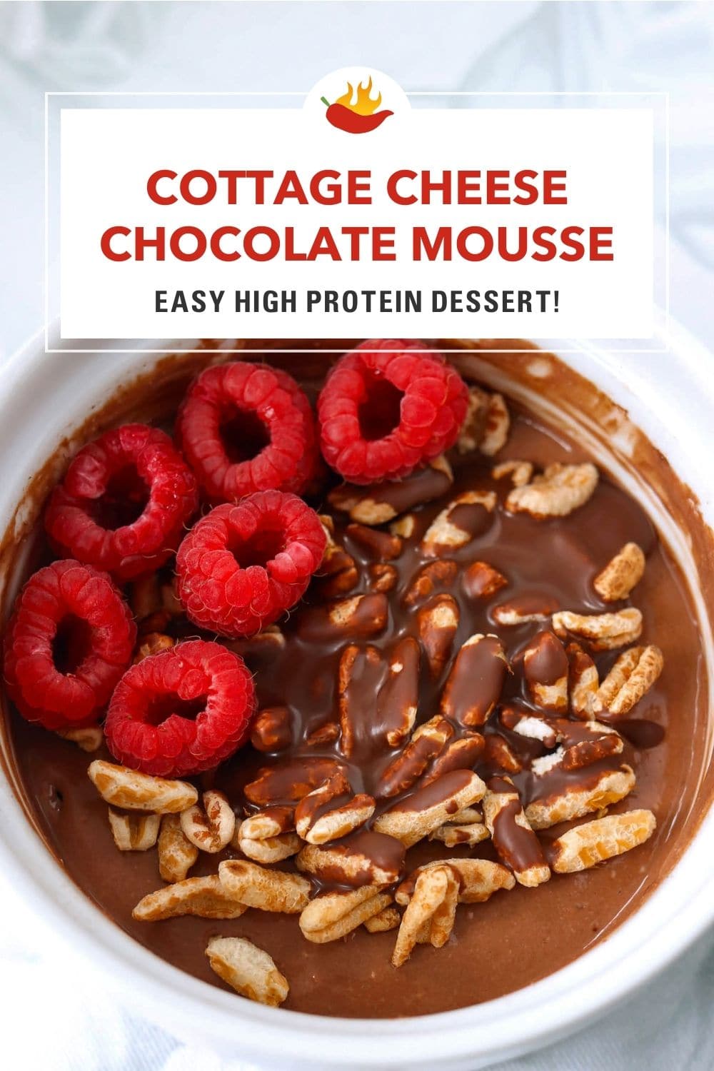 Cottage Cheese Chocolate Mousse High Protein Dessert That Spicy Chick