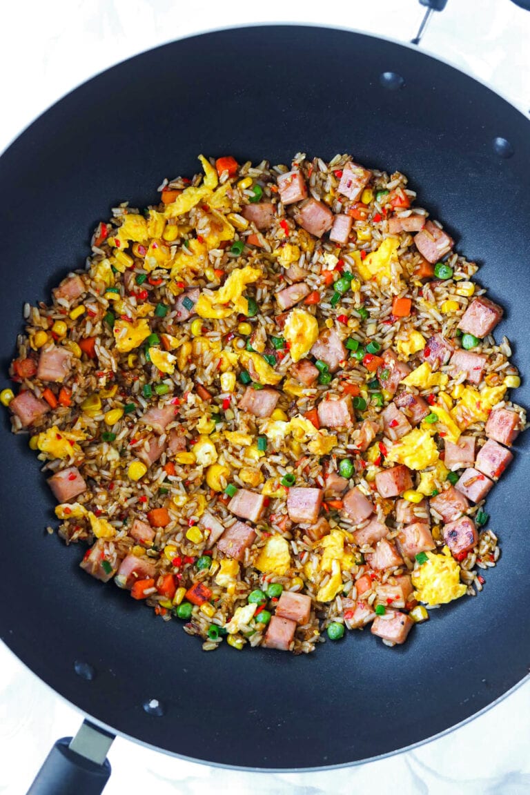 Bacon and Egg Fried Rice - That Spicy Chick