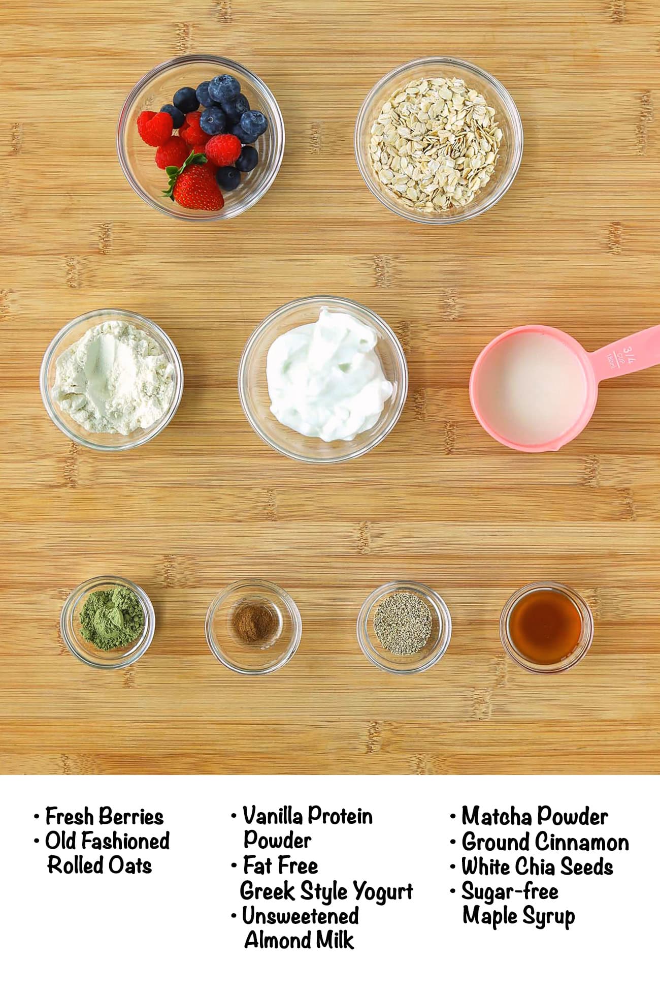 Matcha Overnight Oats with Berries - That Spicy Chick