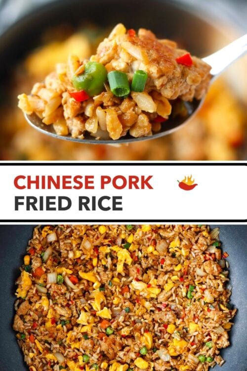 Chinese Pork Fried Rice - That Spicy Chick