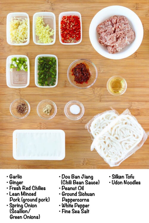 Creamy Mapo Tofu Udon Noodles - That Spicy Chick